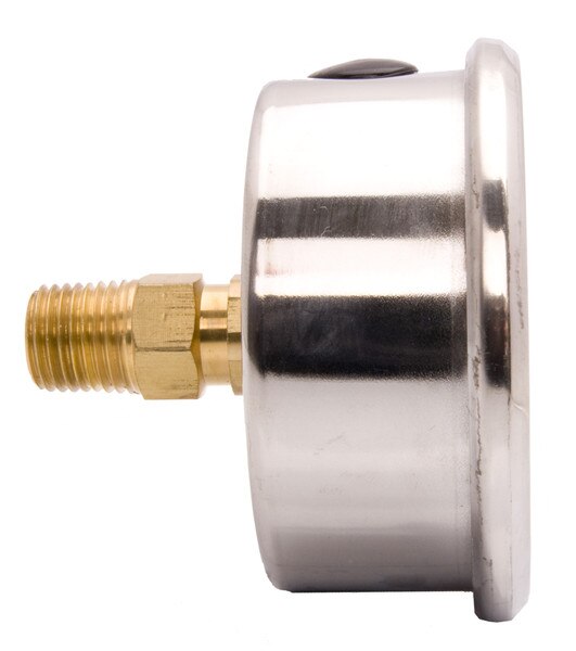 Center Back Mount Oil-Filled Vacuum Gauge