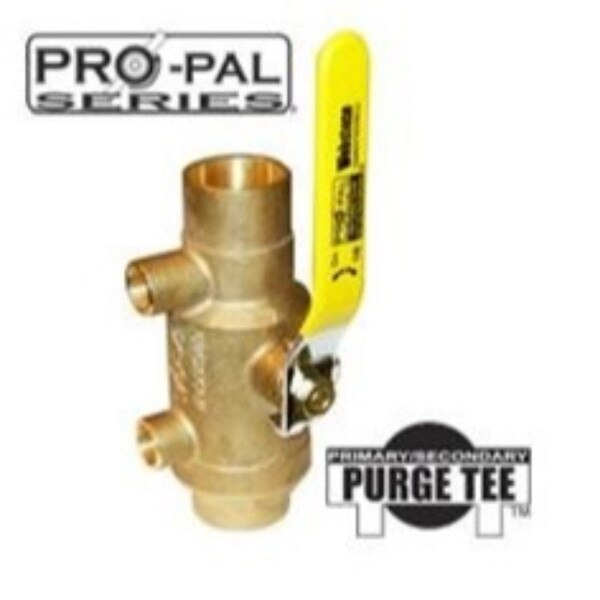 Full Port Forged Brass Ball Valve with Primary/Secondary Loop Purge Tee ...