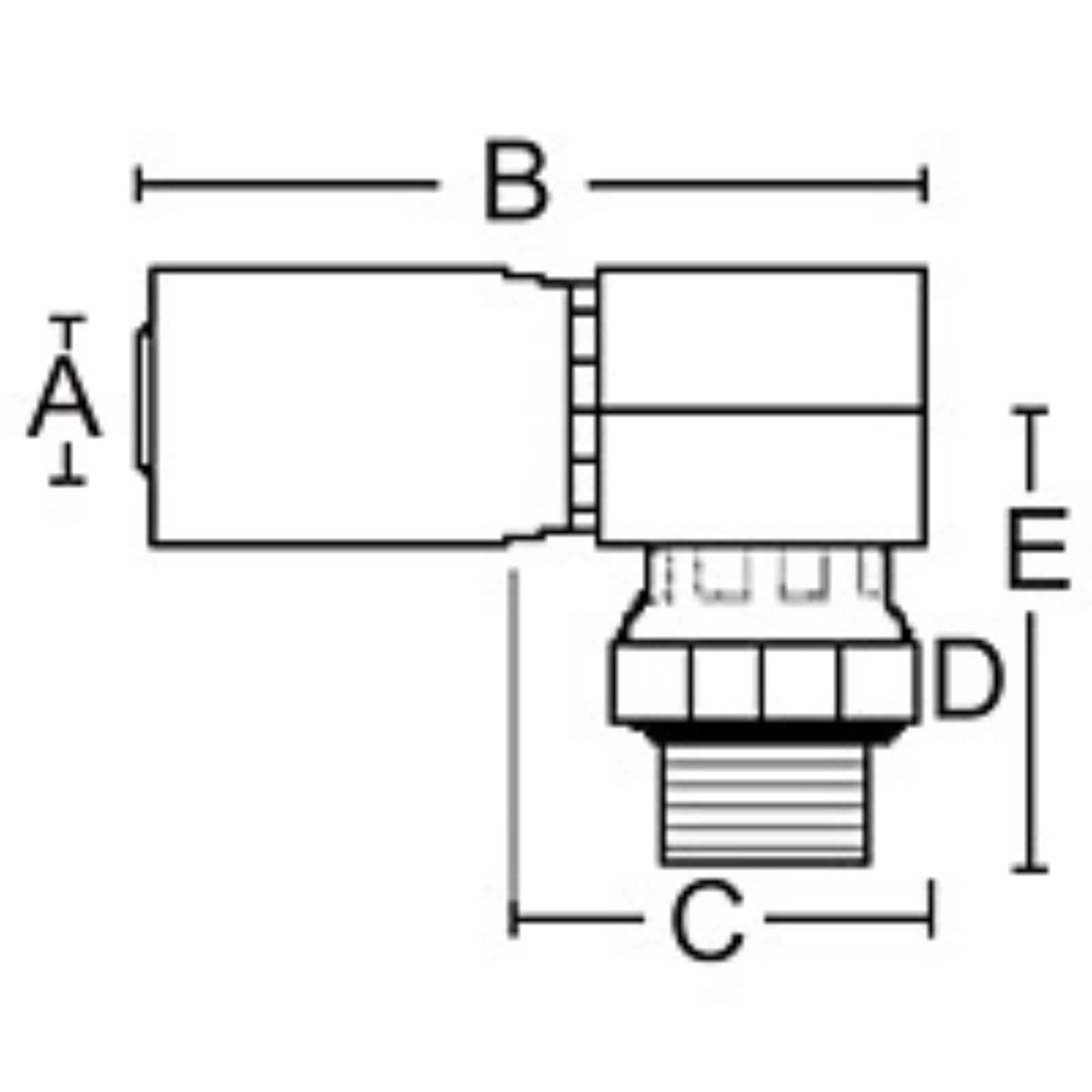 Male Boss O-Ring Swivel 90