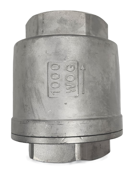 Stainless Steel 316 In-Line Spring Check Valve - 1,000 WOG